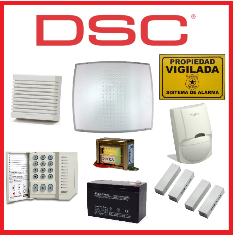 Kit alarma DSC 1832 con teclado led – Infinity Seguridad