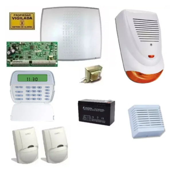 Kit alarma DSC 1832 con teclado LCD y bateria – Infinity Seguridad