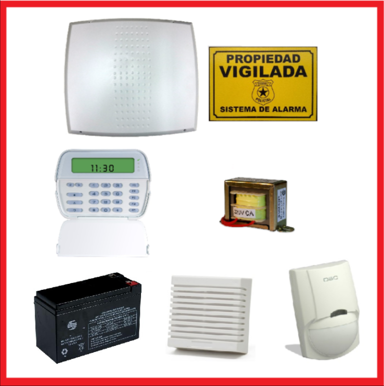 Kit alarma DSC 1832 con teclado LCD y bateria – Infinity Seguridad