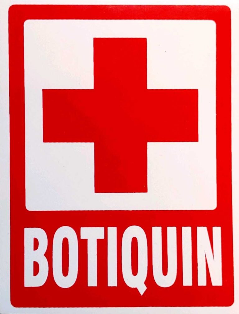 Cartel autoadhesivo “BOTIQUIN” – Infinity Seguridad