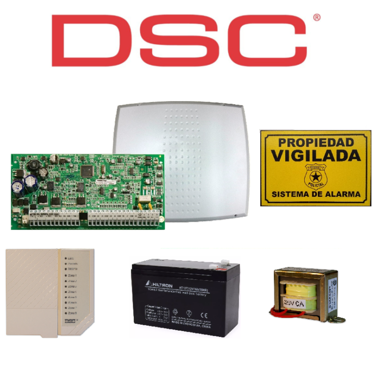 Alarma DSC 1832 con teclado PC1555RKZ + Bateria 12V 7A – Infinity Seguridad